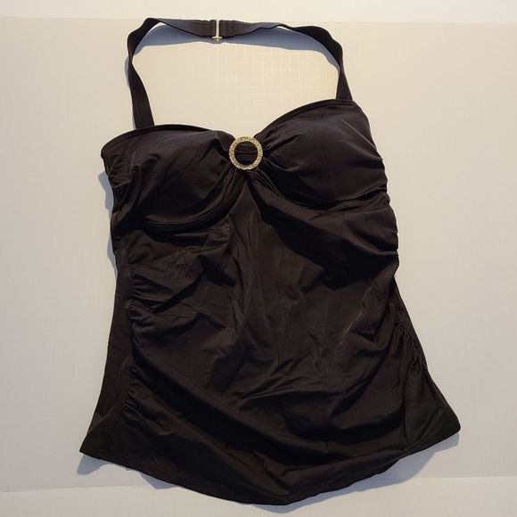 Lands' End | Swim | Halter Top Bathing Suitsize 4 Dark Chocolate | Poshmark